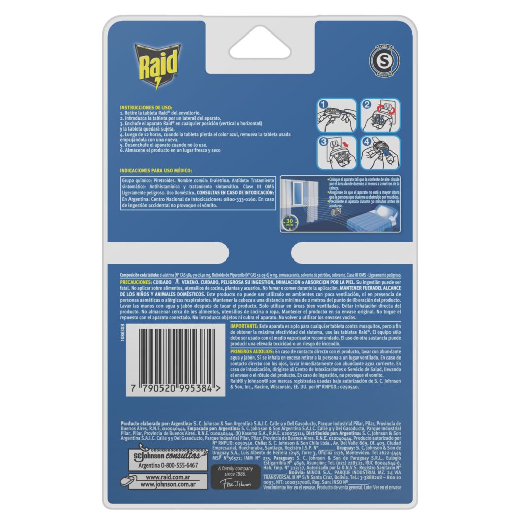 CDEB S.A. » RAID APARATO ECONOMICO+4 TABLETAS